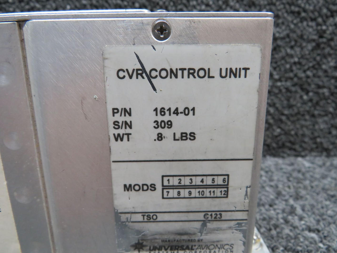 1614-01 Universal Avionics Corp. CVR Control Unit For Sale