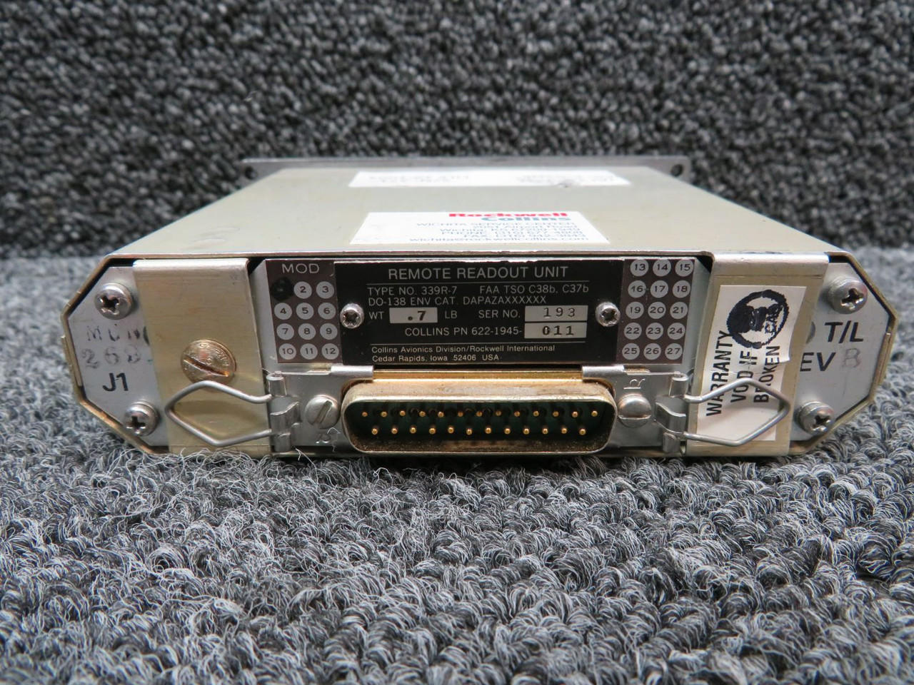 622-1945-011 Collins 339R-7 Remote Readout Unit For Sale