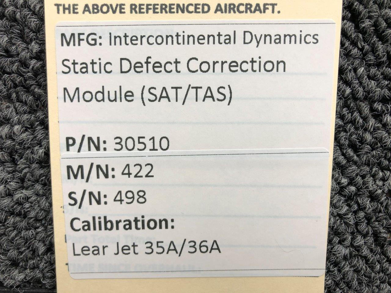 30510 Config 141 Intercontinental Dynamics 422 Static Defect