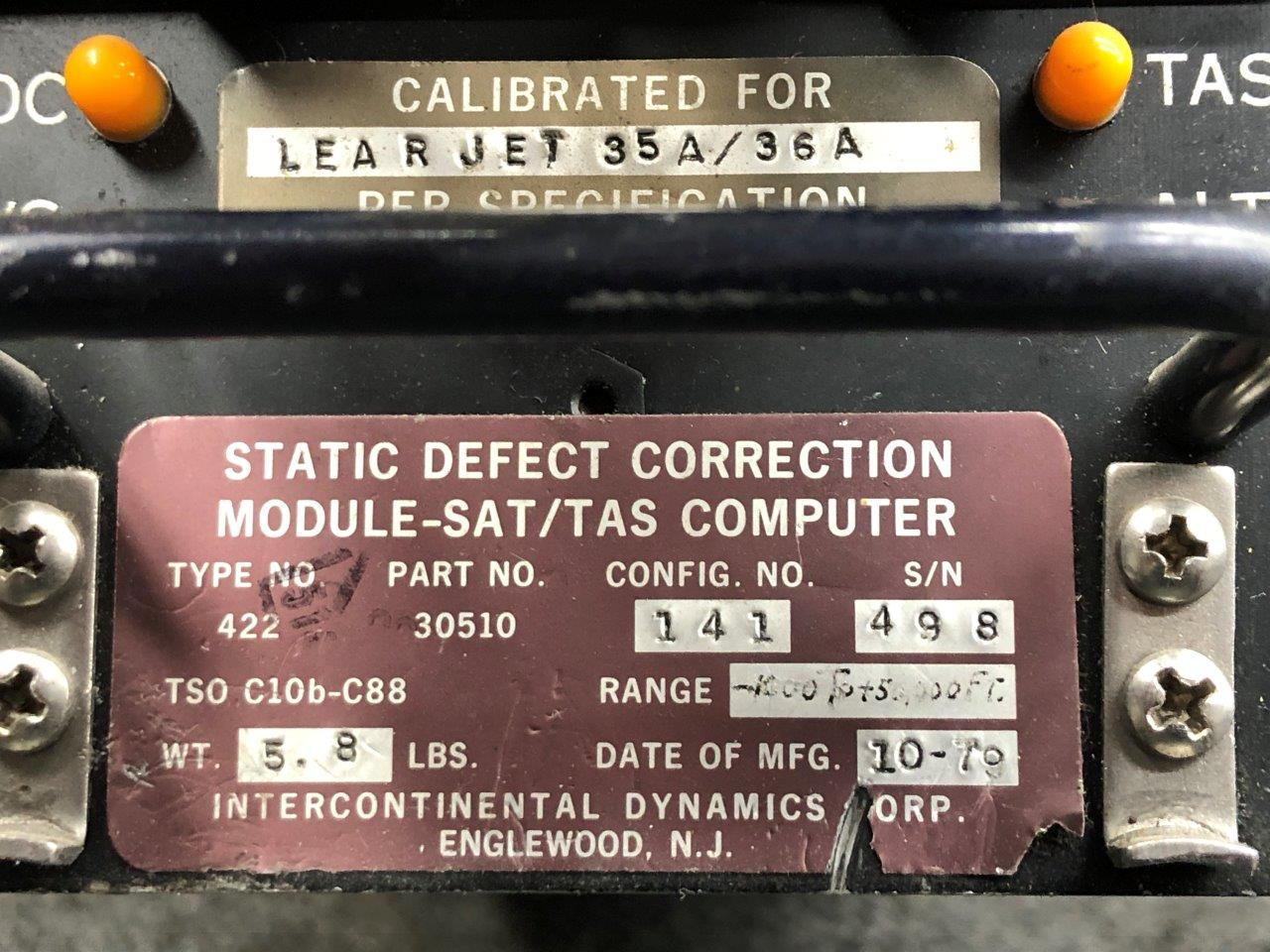 30510 Config 141 Intercontinental Dynamics 422 Static Defect