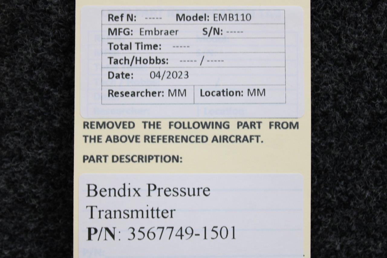 3567749-1501 Bendix Pressure Transmitter, Engine Pressure Transmitter
