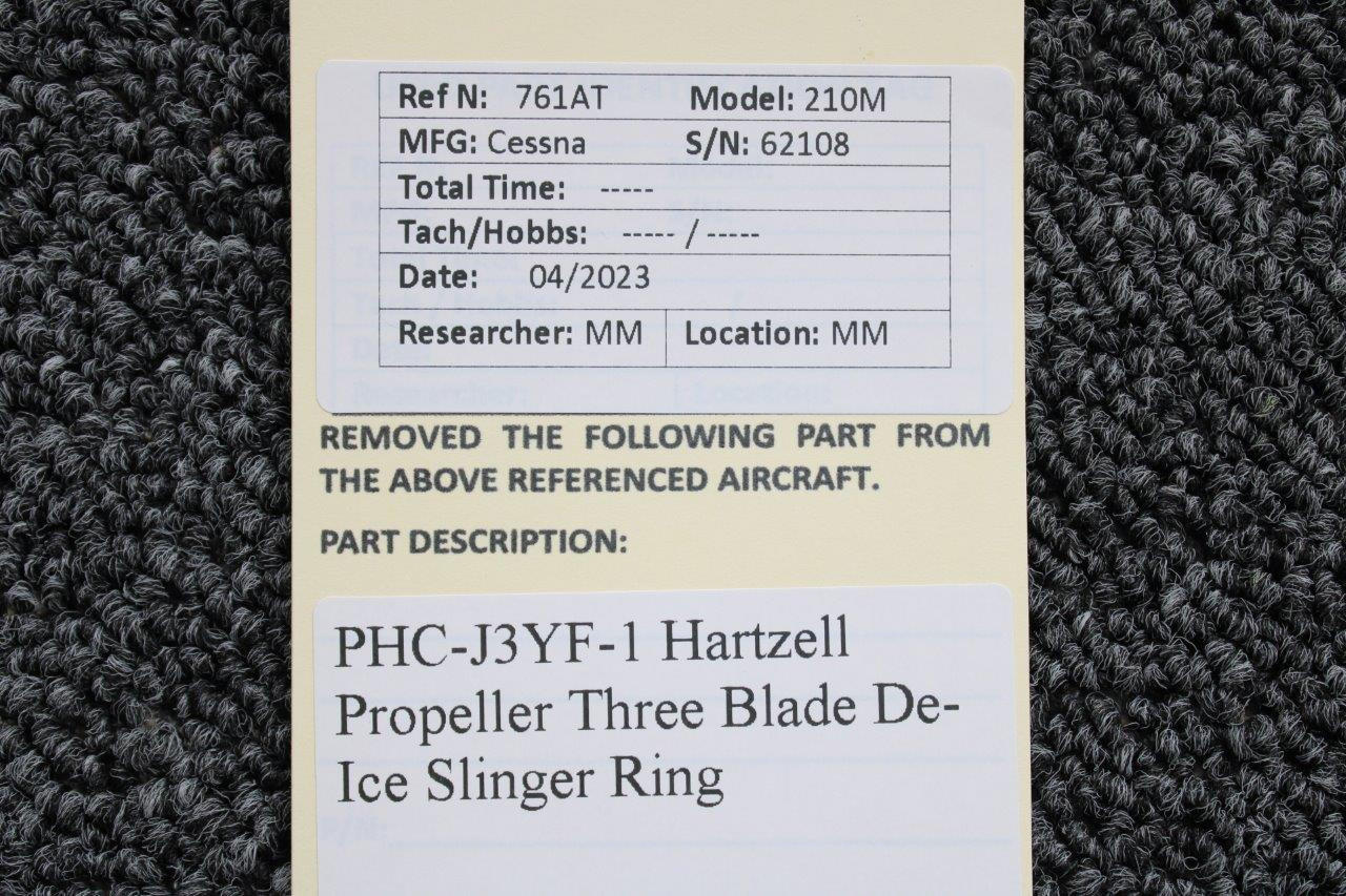 Three Blade De-Ice Slinger Ring for Hartzell PHC-J3YF-1 Propeller