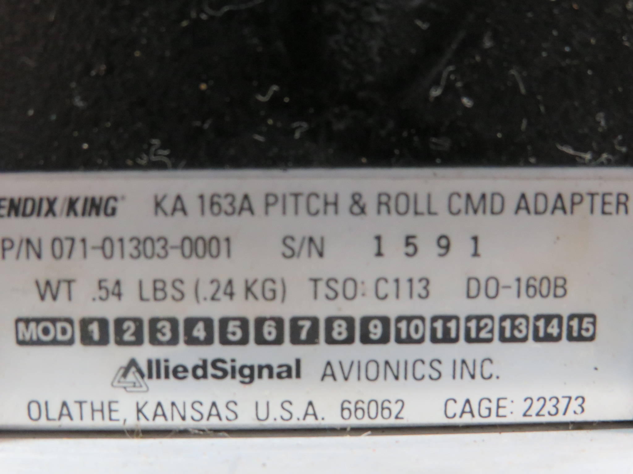 071-01303-0001 Bendix King KA-163A Pitch and Roll CMD Adapter For Sale