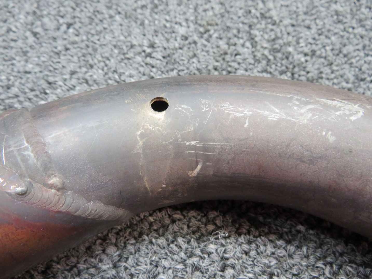 1455014-25 Continental IO-360-A Forward, Aft Exhaust Riser has Probe Hole
