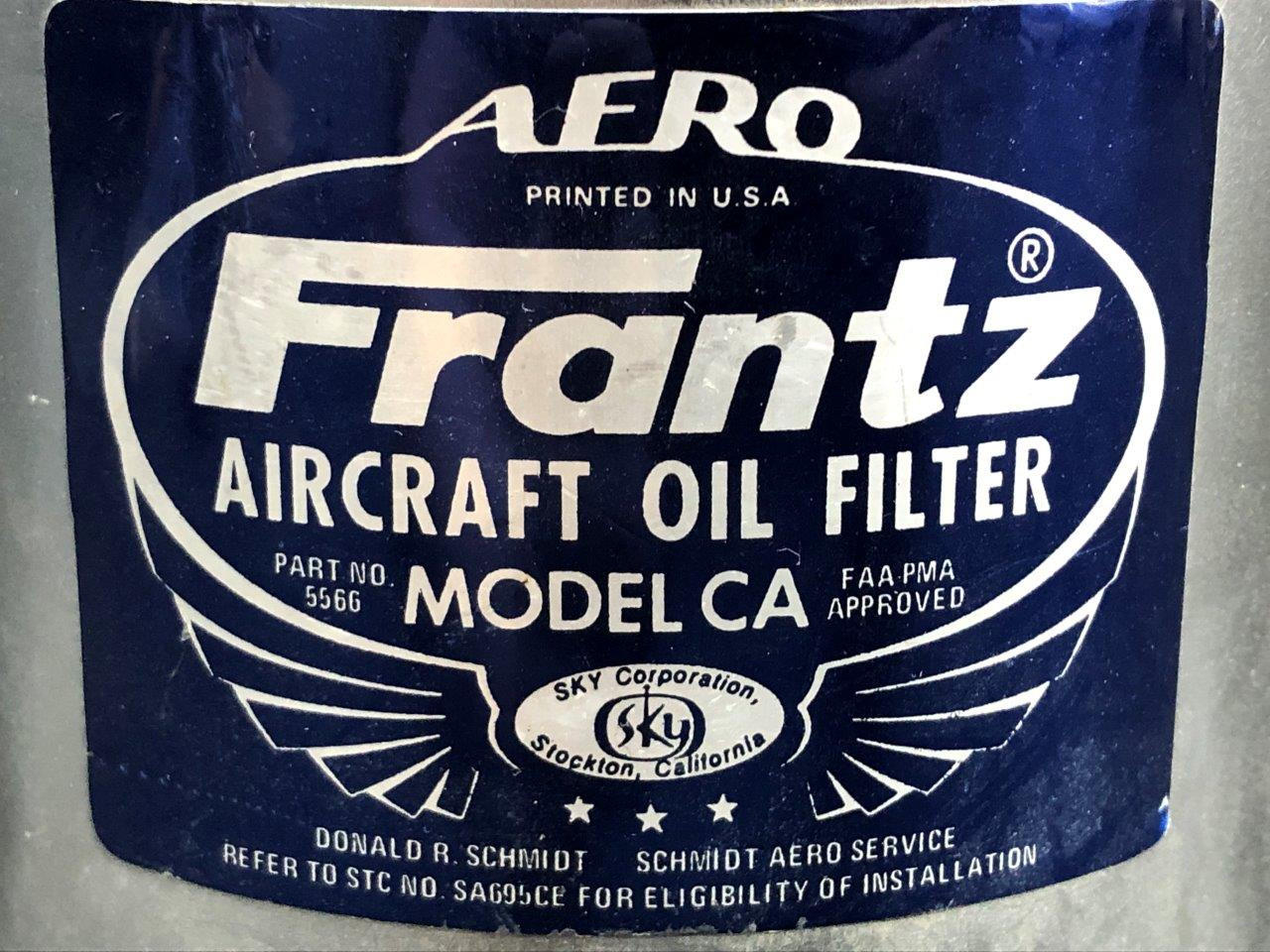5566 Frantz Aero CA Oil Filter Assembly | BAS Airplane Parts