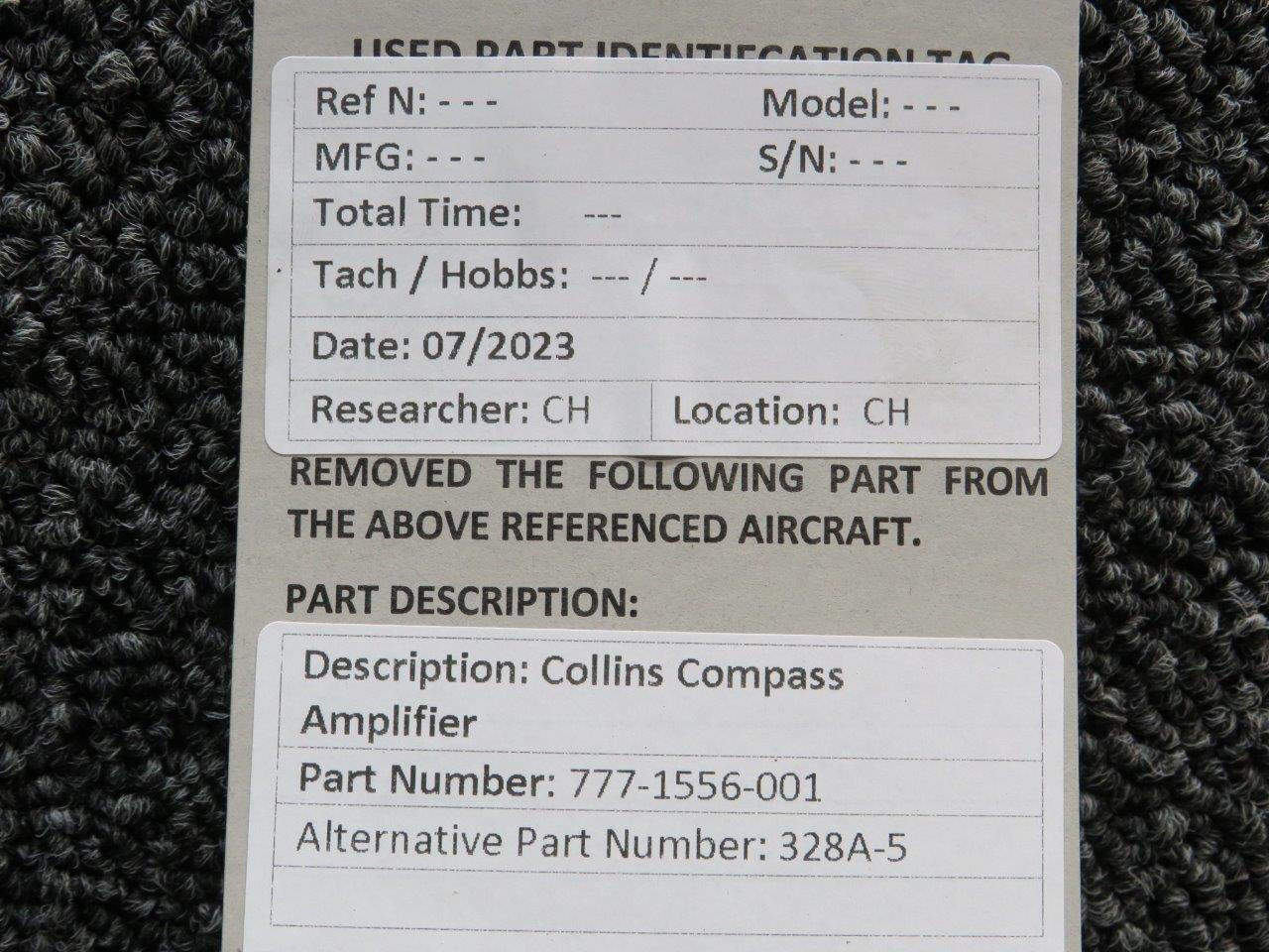 777-1556-001 Collins 328A-5 Compass Amplifier Unit For Sale