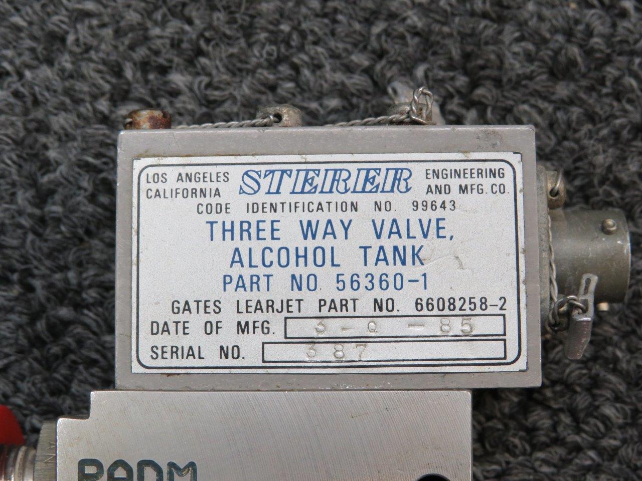56360-1 Sterer Alcohol Tank Valve Three Directions