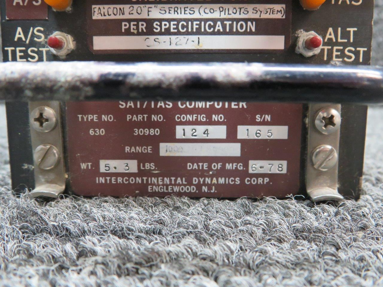 30980 Intercontinental Dynamics SAT TAS Computer Has Modifications