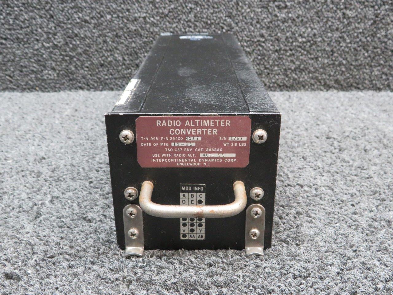 29400-4117 Intercontinental Radio Altimeter Converter Assembly With Mods