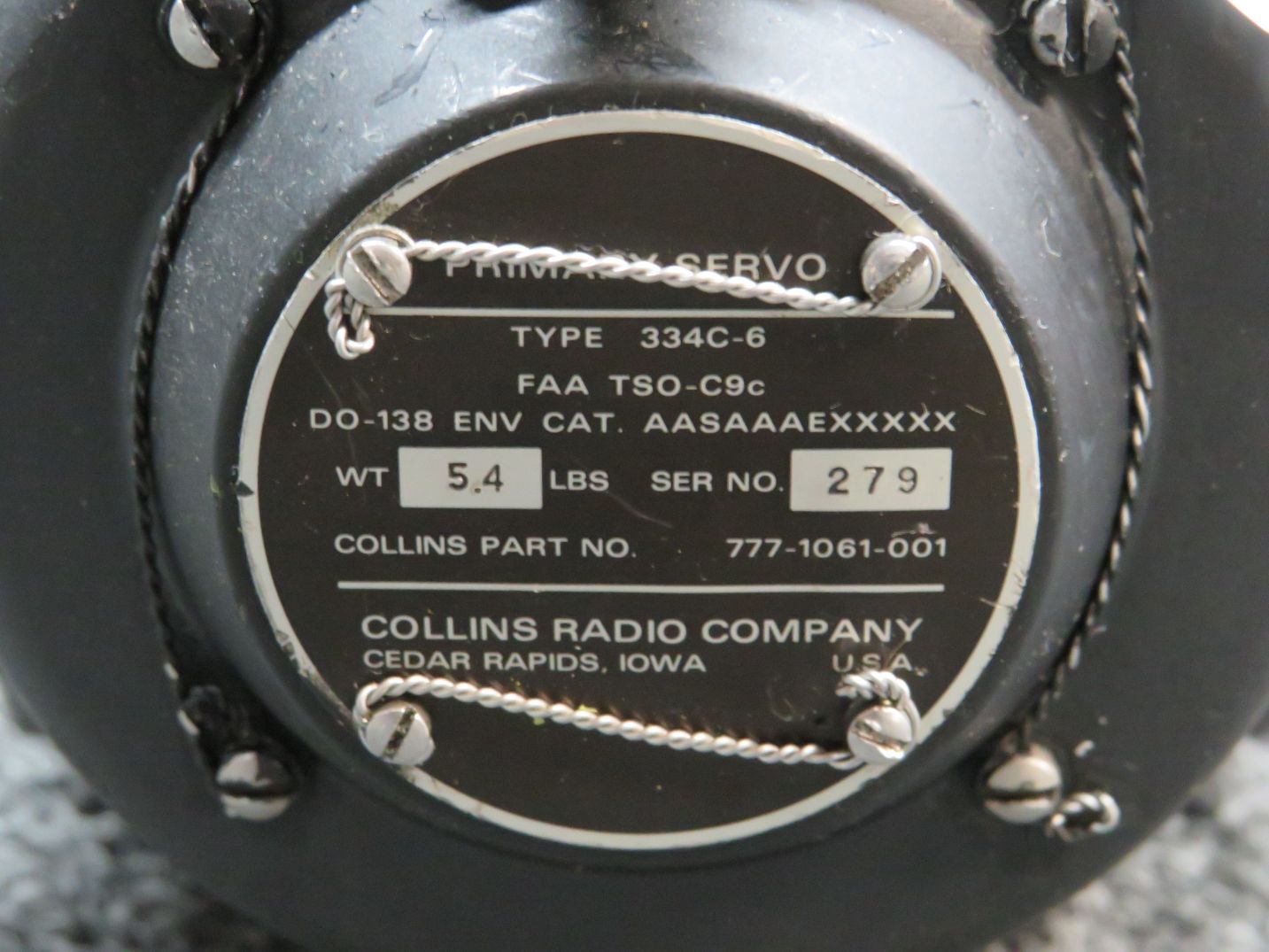777-1061-001 Collins 334C-6 Servo Primary Unit