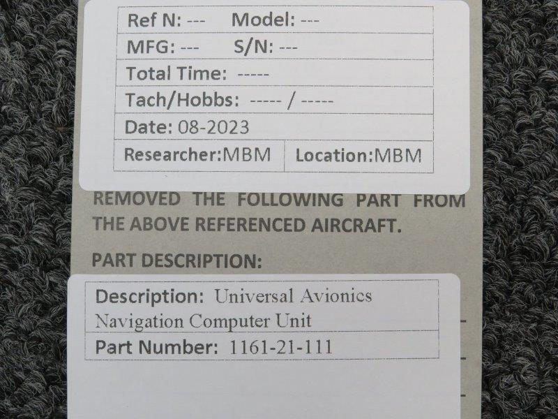1161-21-111 Universal Avionics UNS1 Navigation Computer Unit For Sale