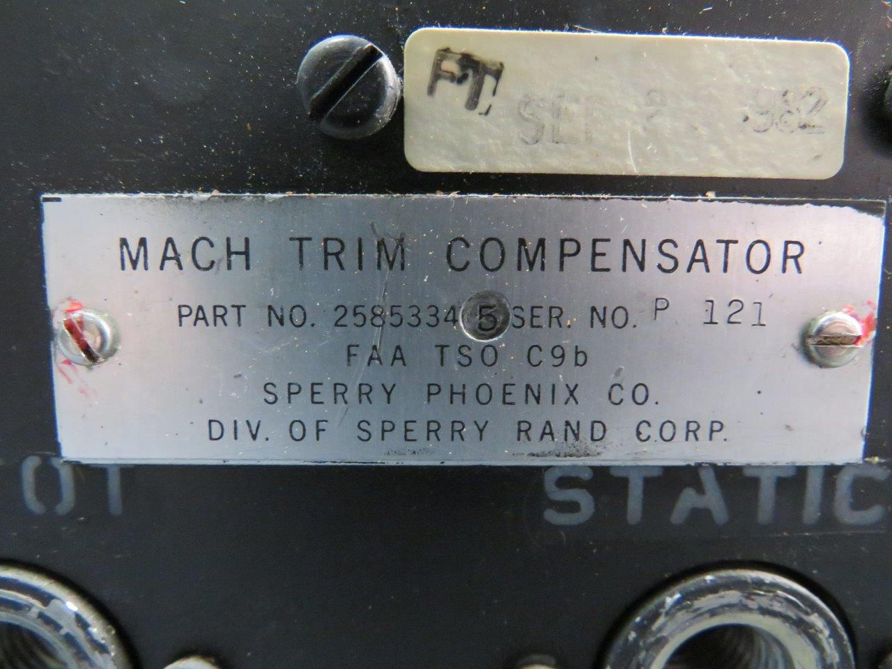 2585334-5 Sperry Phoenix Aircraft Parts Mach Trim Compensator