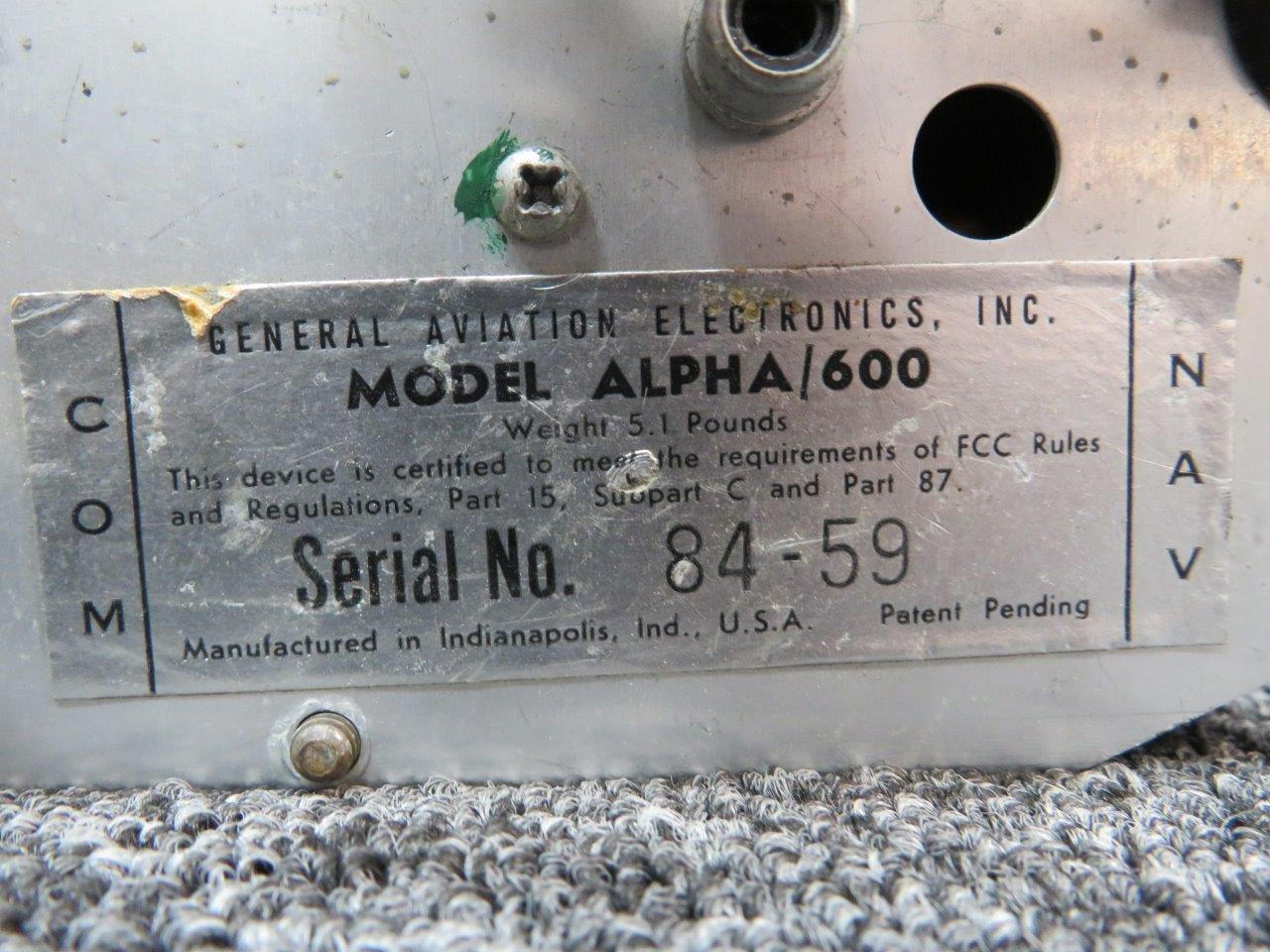 Genave Alpha-600 Navigation Communication Radio For Sale