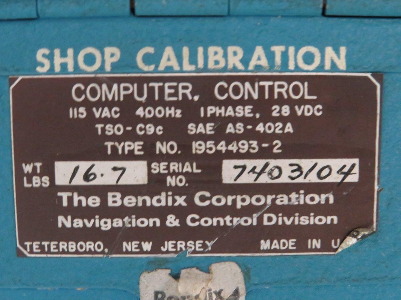 1954493-2 Bendix 28 Volt Control Computer Unit