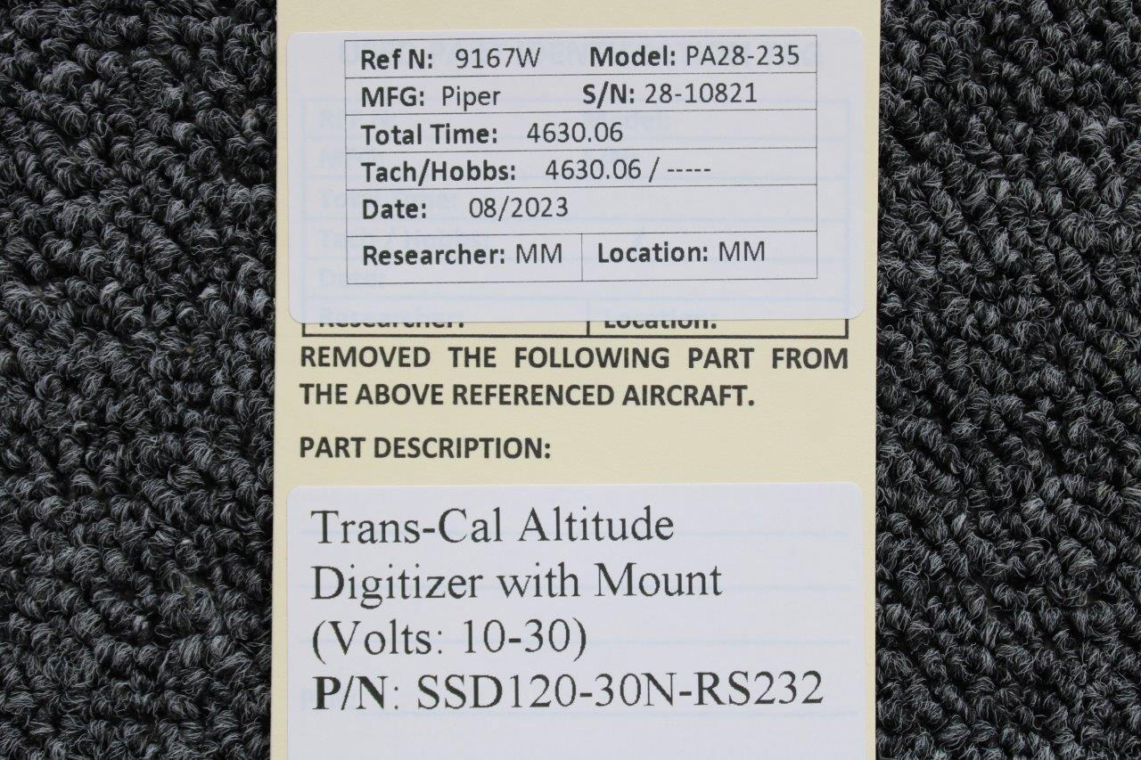 SSD120-30N-RS232 Trans-Cal Altitude Digitizer with Mount- Volts: 10-30