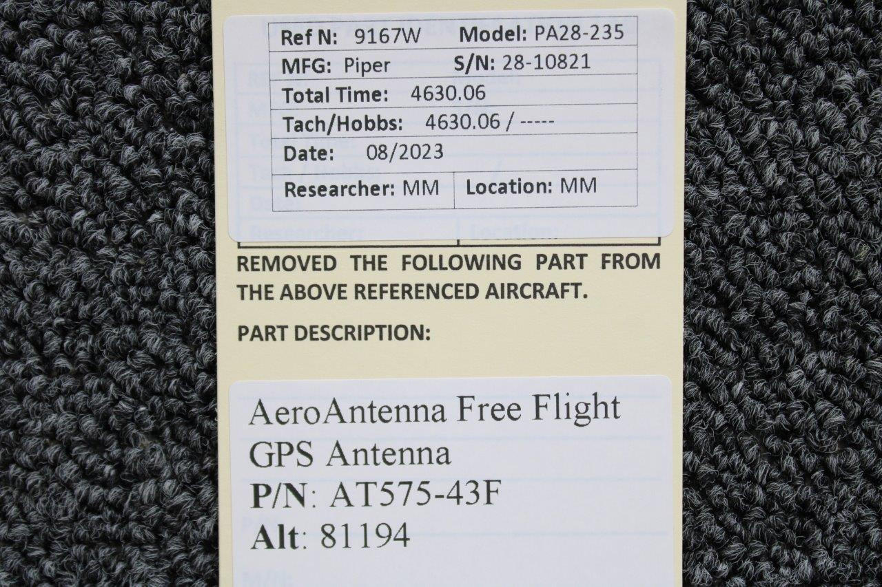 AT575-43F (Alt: 81194) AeroAntenna Free Flight GPS Antenna For Sale
