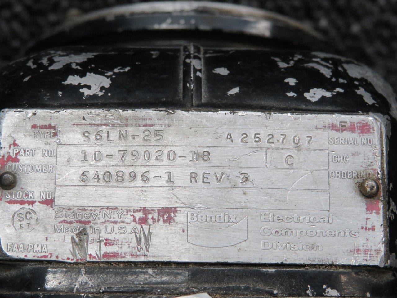 10-79020-18 Bendix S6LN-25 Model Magneto Assembly, S6LN-25 Bendix Magneto