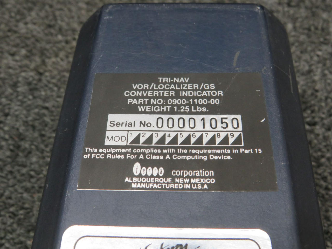 0900-1100-00 Terra Corporation Tri- Navigation VOR-Localizer Glideslope ...