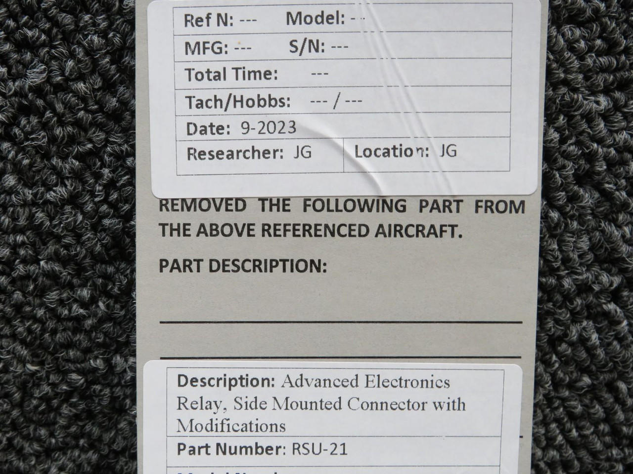 RSU-21 Advanced Electronics Relay and Modified Side Mounted Connector