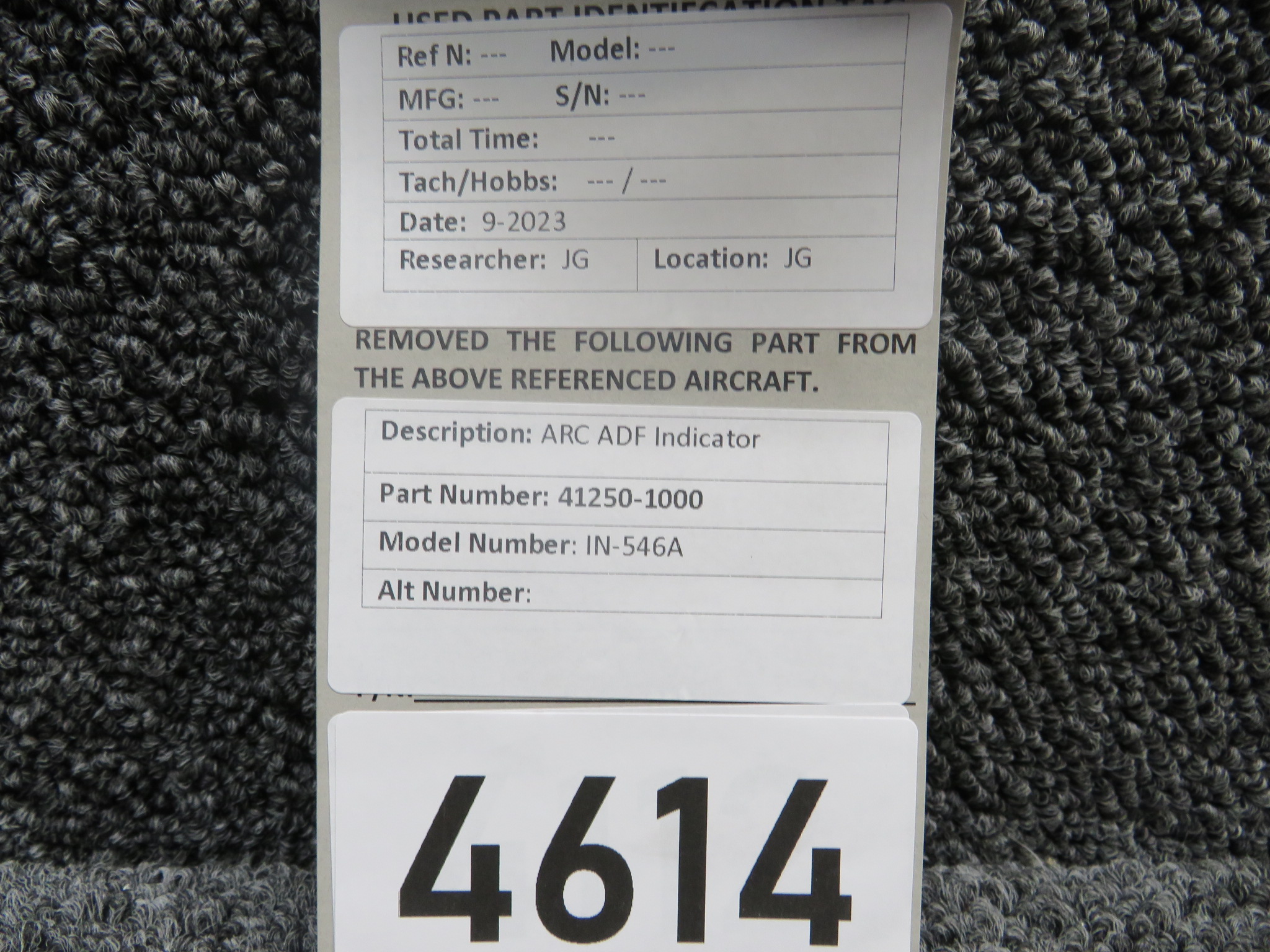 41250-1000 ARC IN-546A ADF Aircraft Panel Indicator