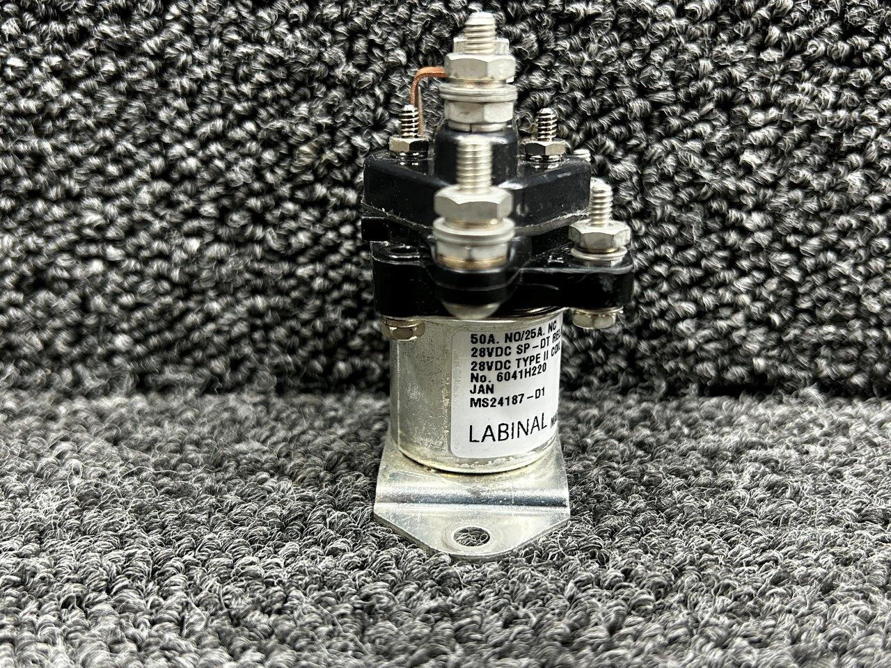 6041H220 (Alt PN: MS24187-D1) Labinal Relay, Solenoid (Volts: 28, Amps: 50)