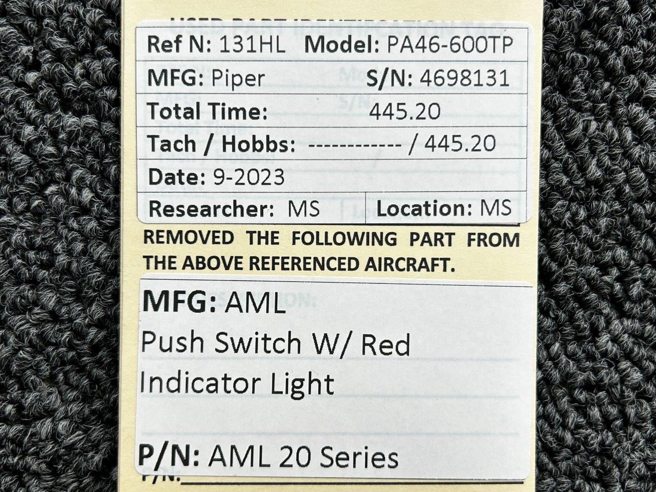 AML 20 Series AML Push Switch has Red Indicator Light For Sale