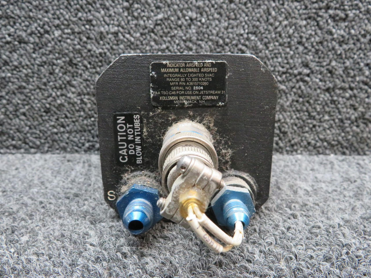 A3615710260 Kollsman Maximum Allowable Airspeed Indicator Assembly With ...