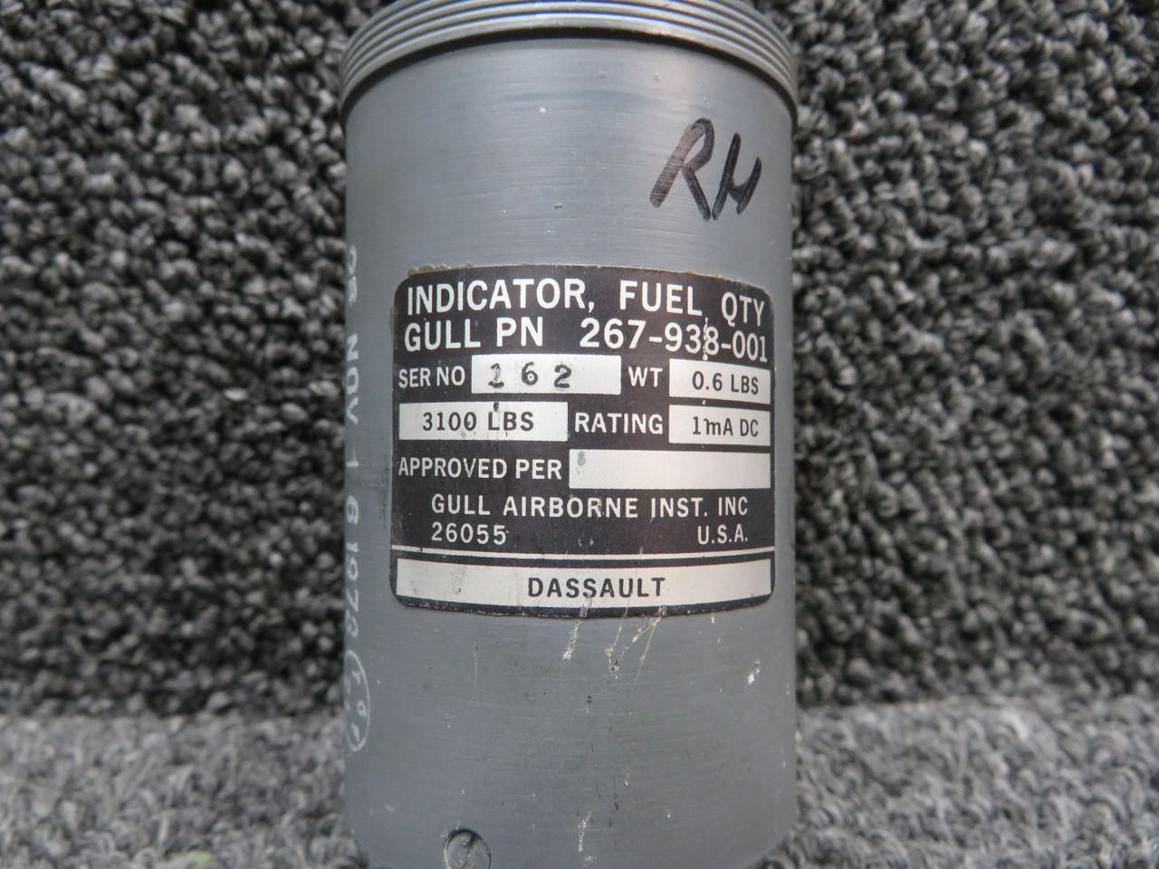 267-938-001 Gull Airborne Aircraft Fuel Quantity Indicator Assembly