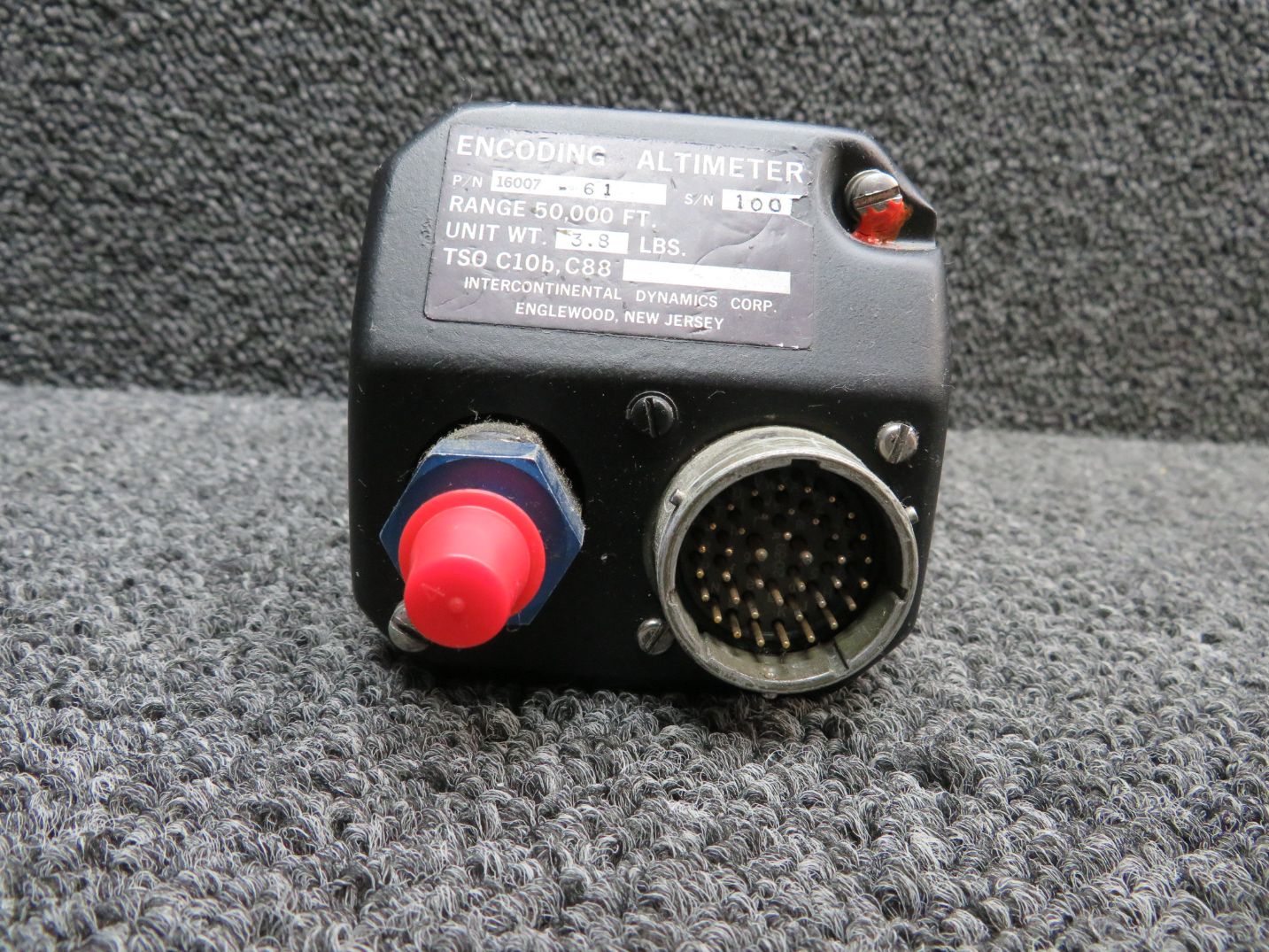 16007-61 Intercontinental Dynamics Aircraft Encoding Altimeter Indicator
