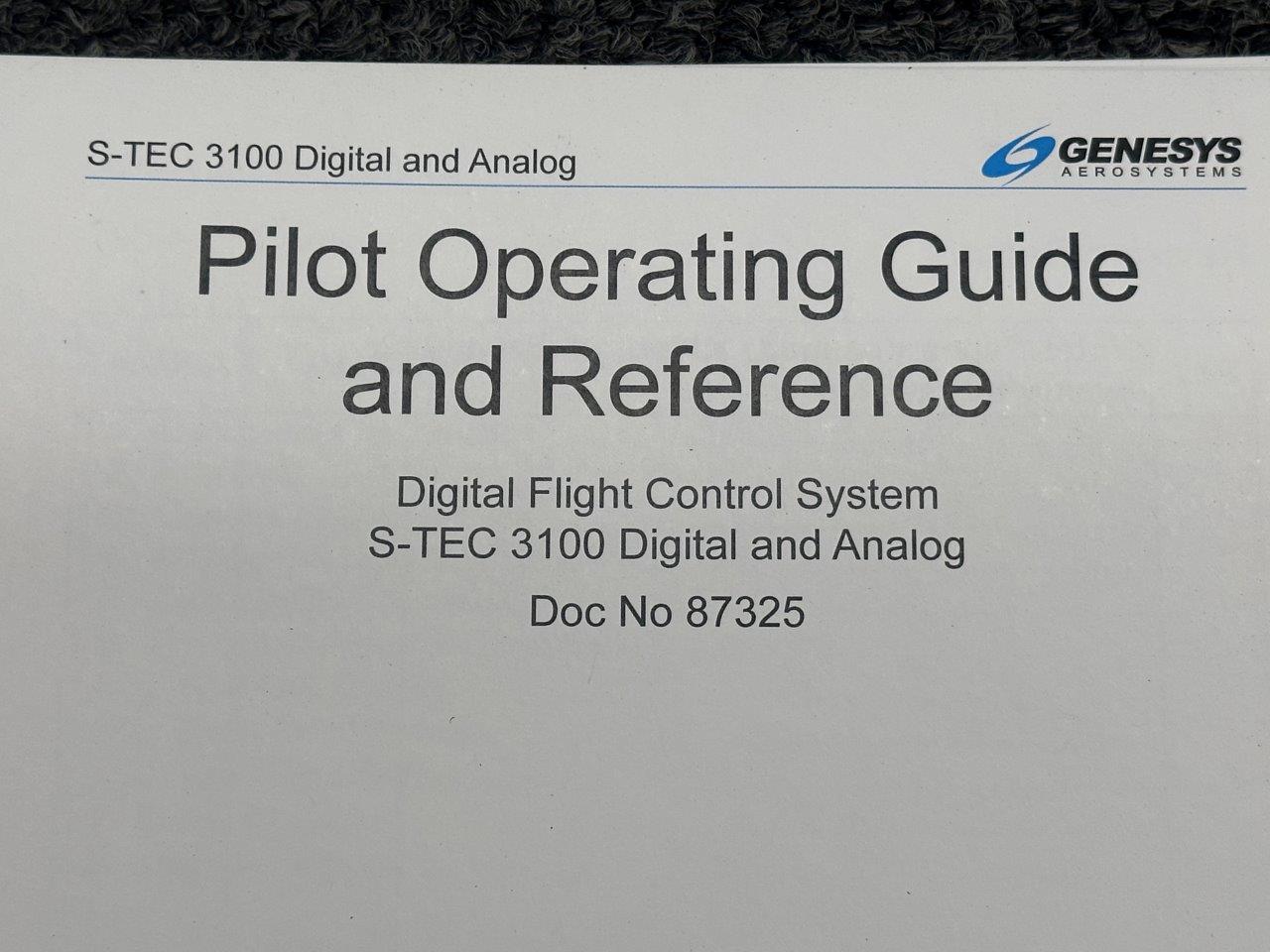 87325 S-Tec 3100 Digital Flight Control System and Digital Analog Pilot ...