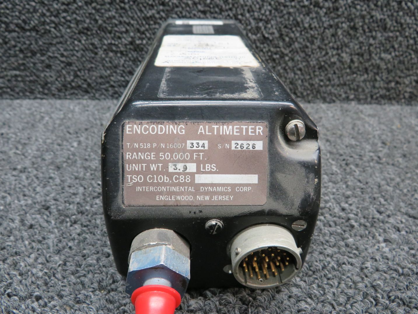 16007334 Intercontinental 518 Encoding Altimeter Modified Indicator