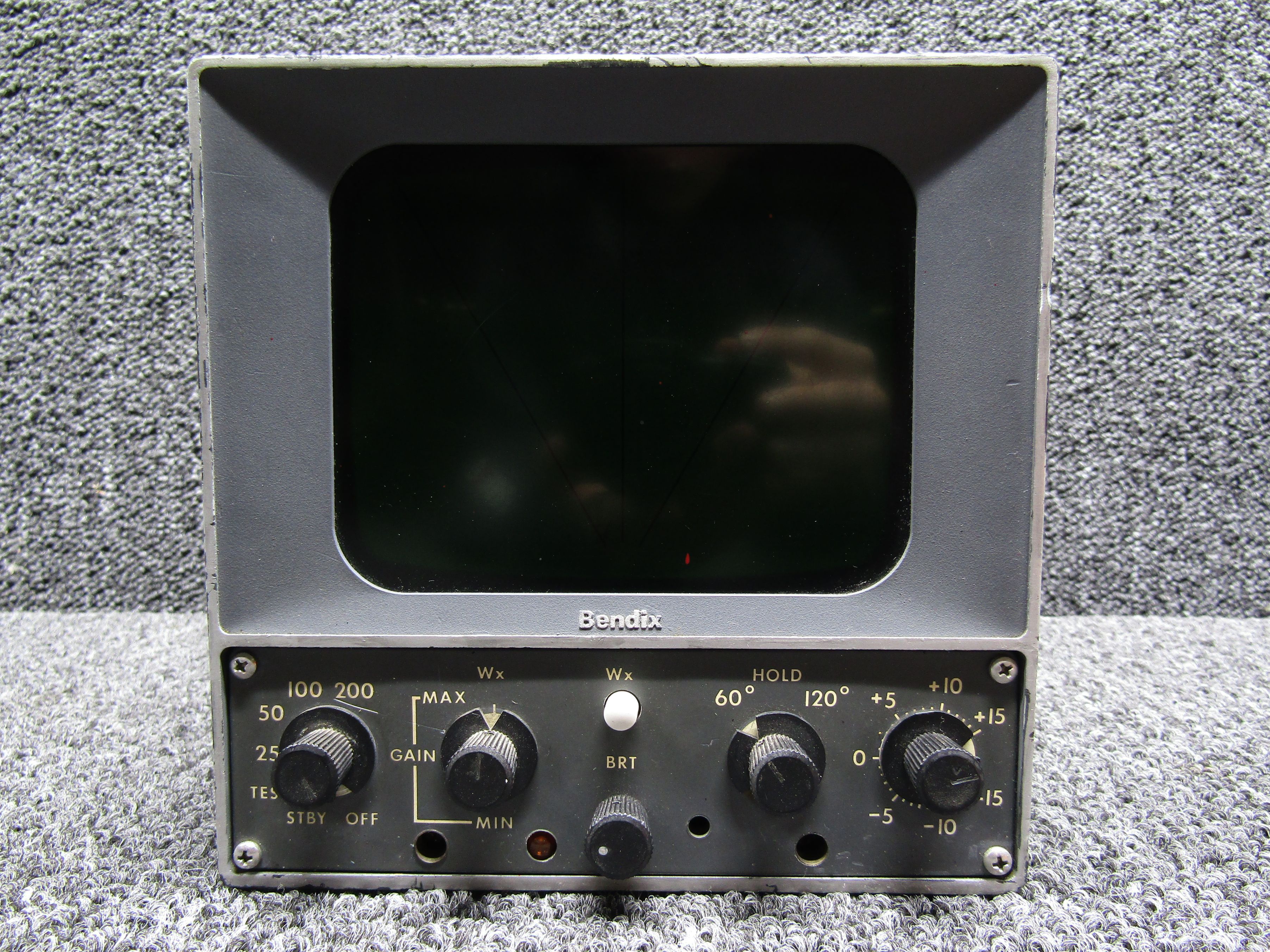 4000503-0205 Bendix IN-1202A Gray Faced Radar Indicator Modified Unit