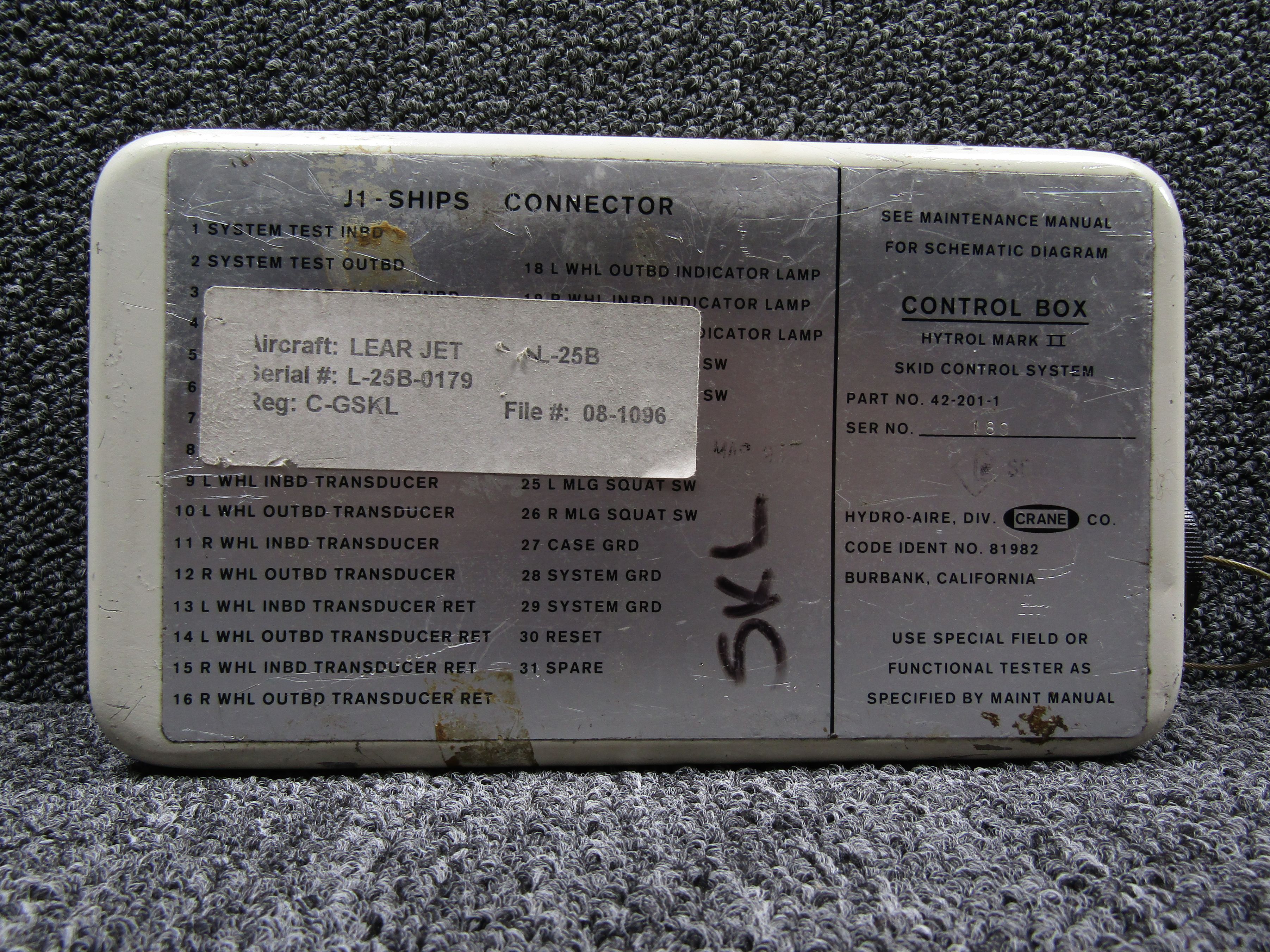 42-201-1 Hydro-Aire Aircraft Control Box Skid Control System