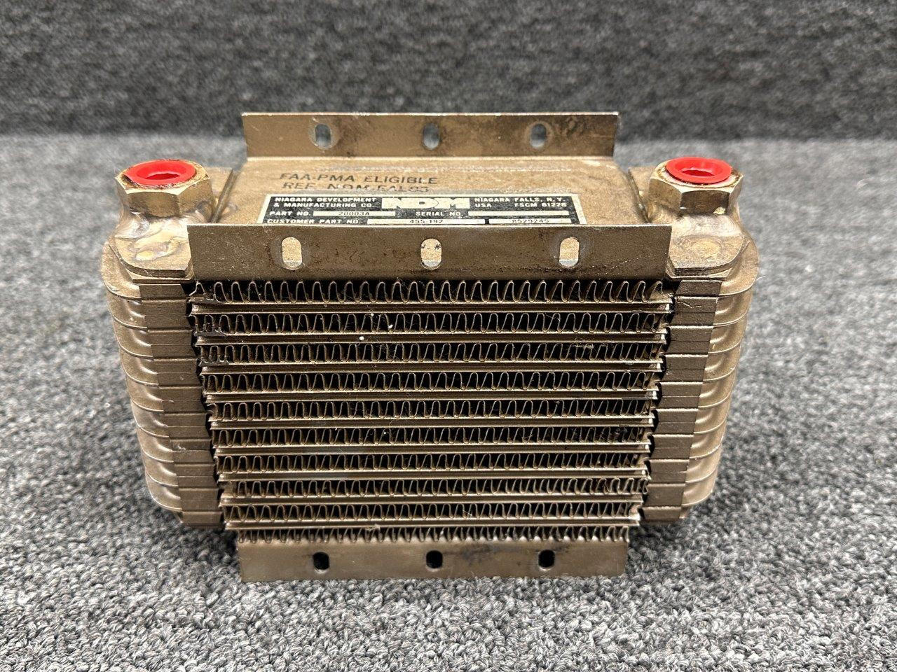 20003A (Alt PN: 455-192) Lycoming IO-540 Niagara Development Oil Cooler