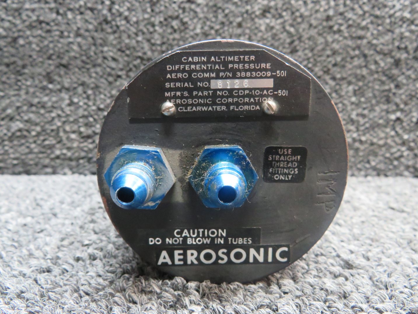 CDP-10-AC-501 Aerosonic Differential Cabin Pressure Altimeter Indicator ...