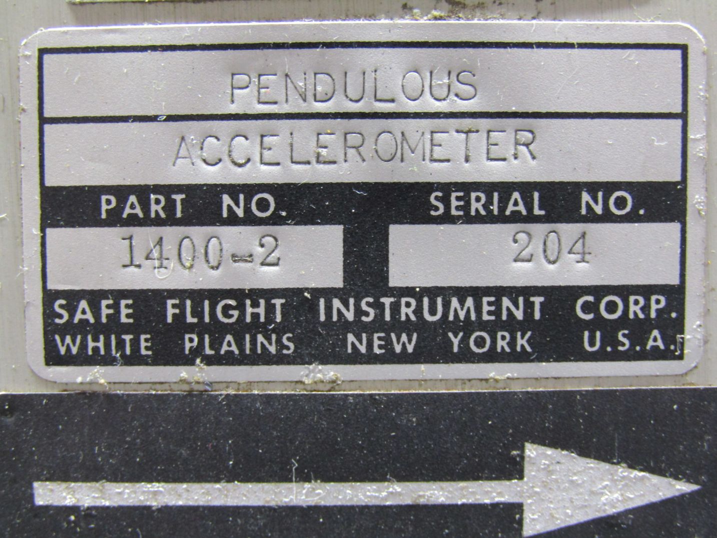 1400-2 Safe Flight Parts Pendulous Accelerometer Box