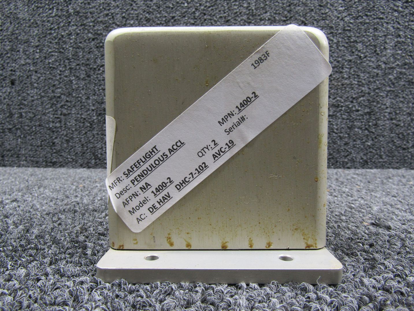 1400-2 Safe Flight Parts Pendulous Accelerometer Box