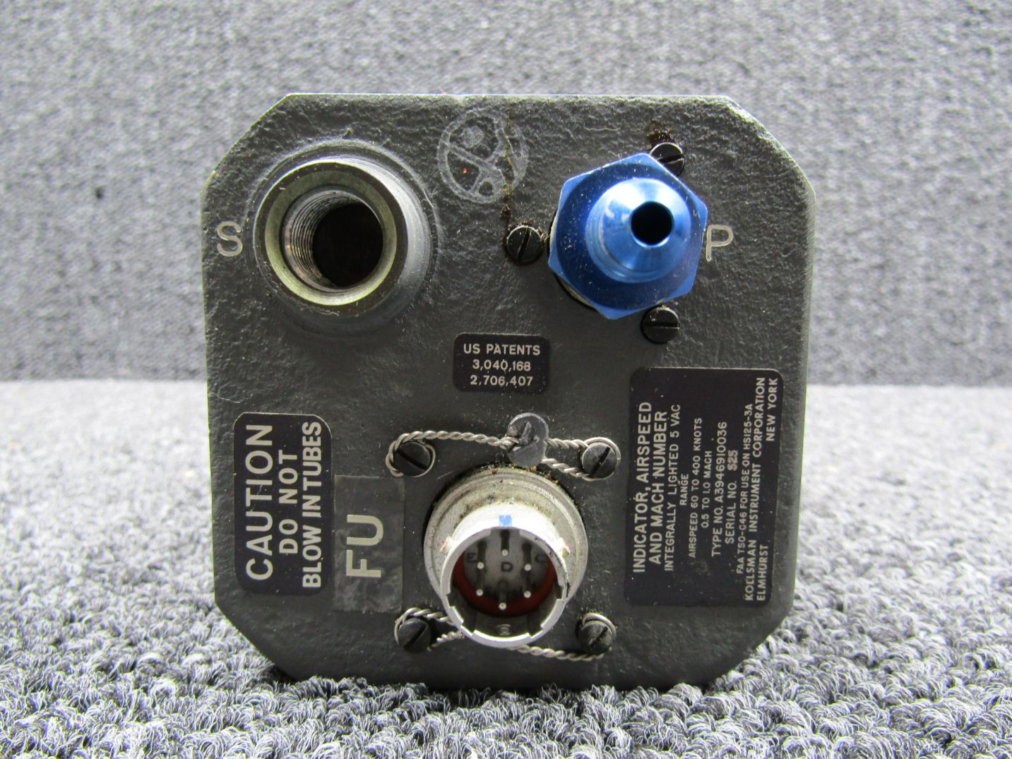 A3946910036 Kollsman Aircraft Airspeed Mach Indicator Unit