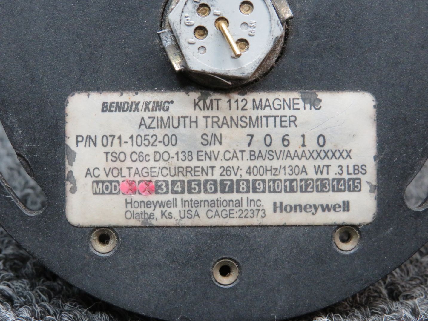 071-1052-00 Bendix King KMT-112 Magnetic Azimuth Transmitter (26 Volts ...