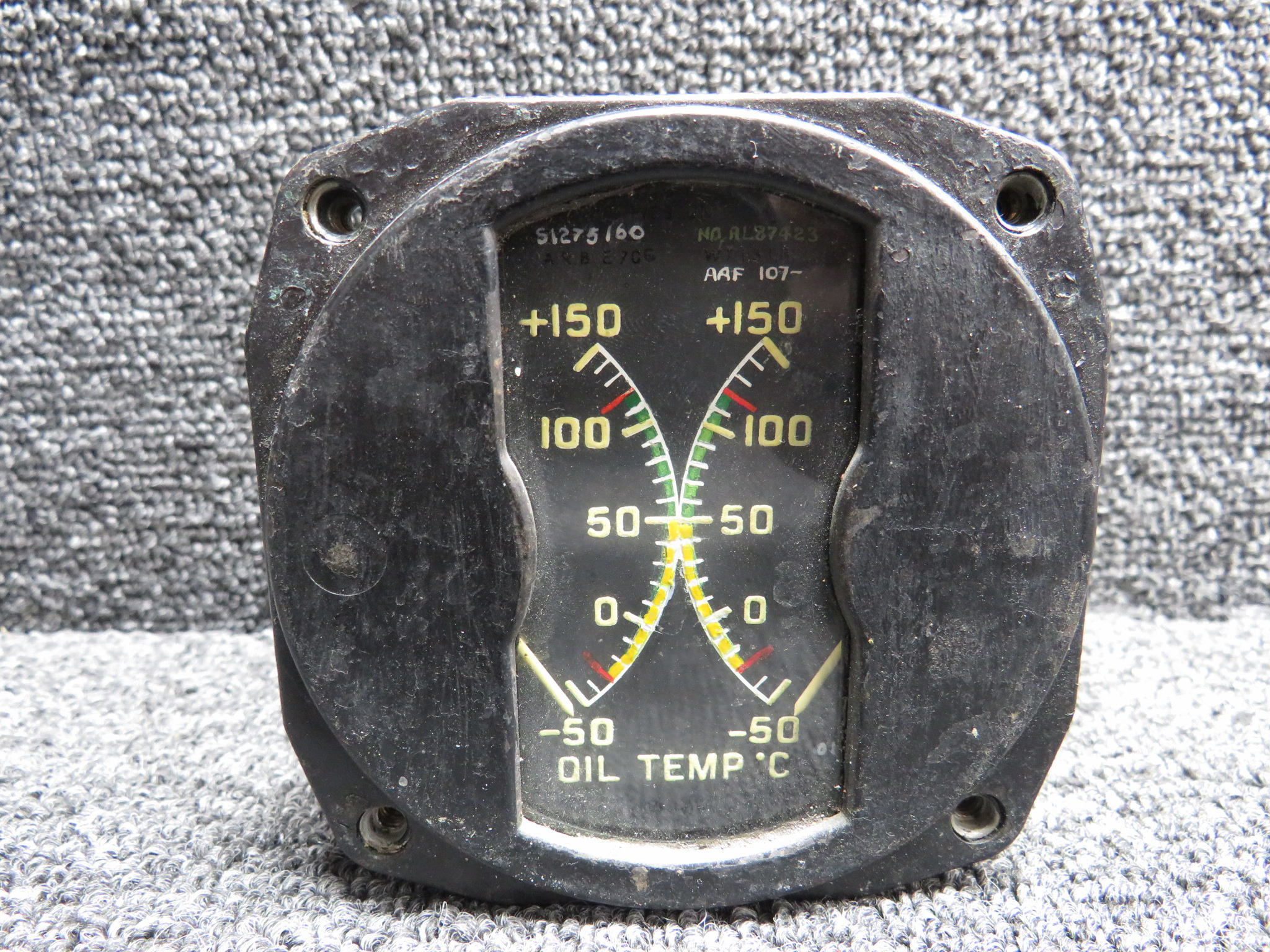 51275160 Sangamo Weston Oil Temperature Dual Gauge Indicator For Sale