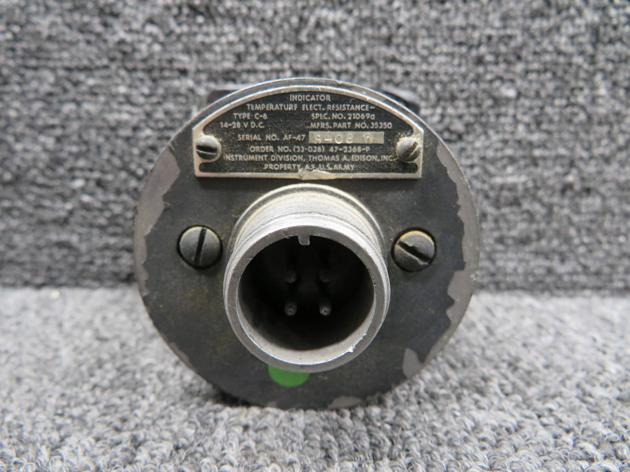 35350 Edison Carburetor Temperature Indicator Gauge