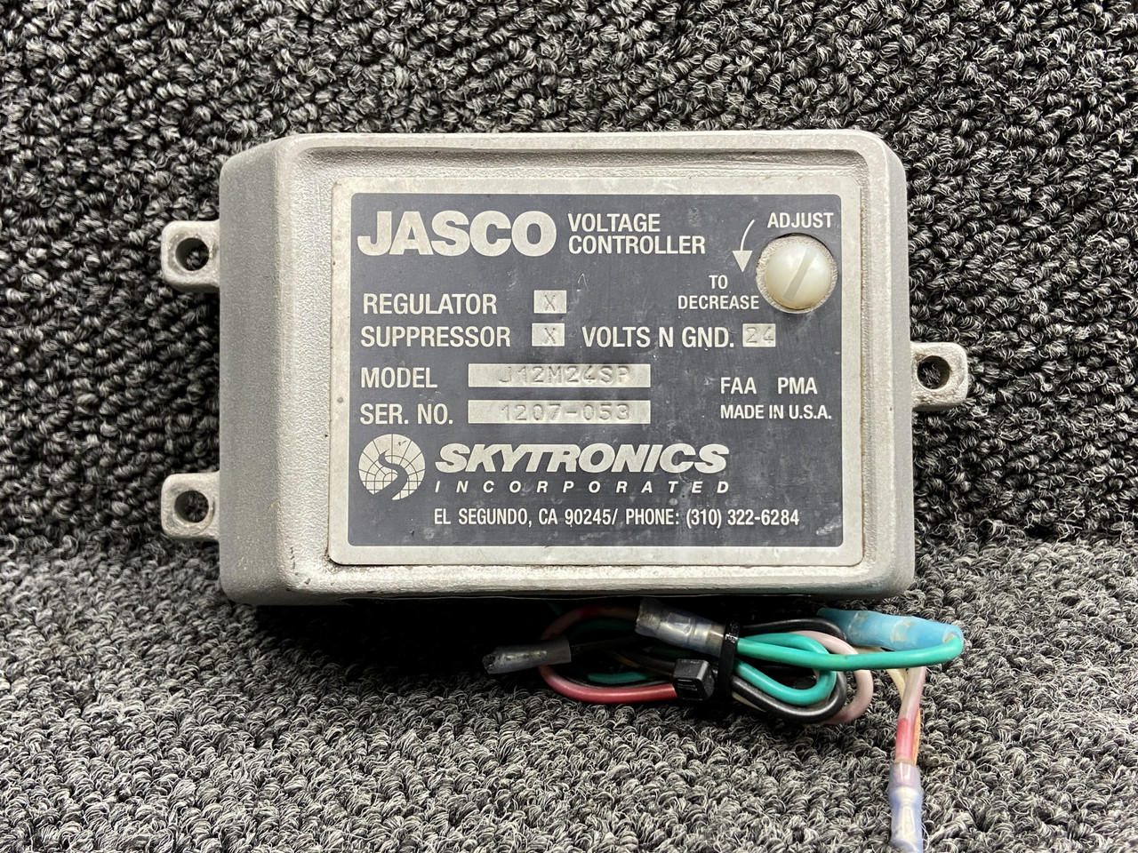 J12M24SP Jasco Voltage Controller Unit | BAS Airplane Parts