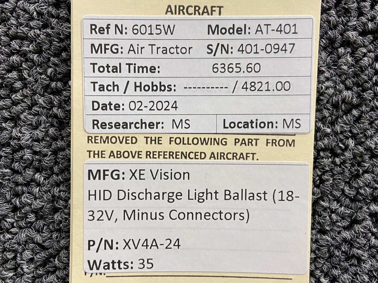 XV4A-24 XE Vision HID Discharge Light Ballast (Volts: 18-32, No Connector)
