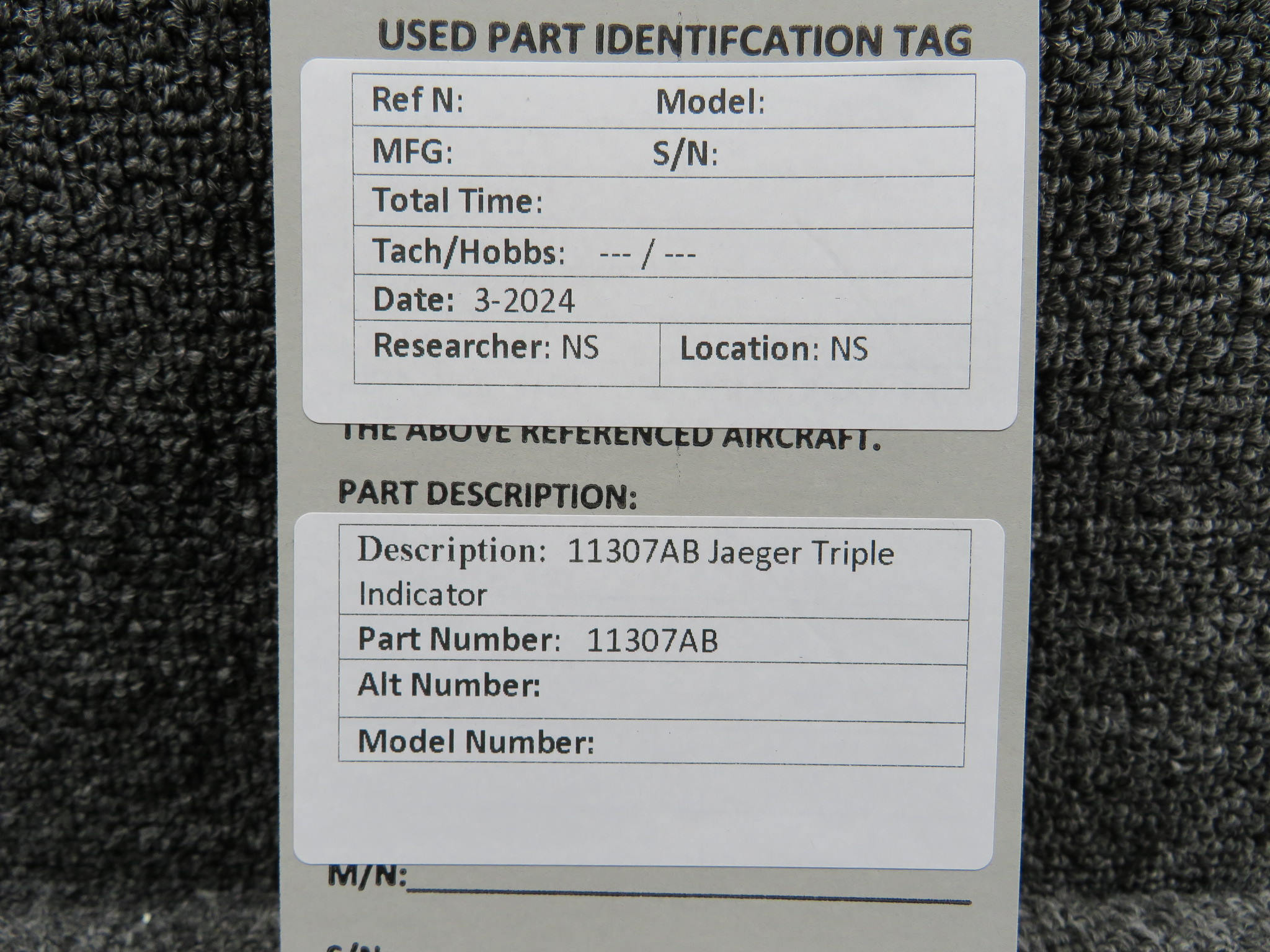 11307AB Jaeger Triple Indicator Gauge