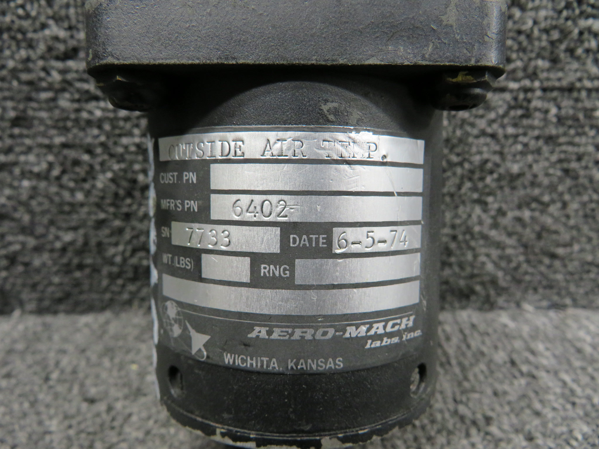 6402 Aeromach Outside Air Temperature Indicator Gauge