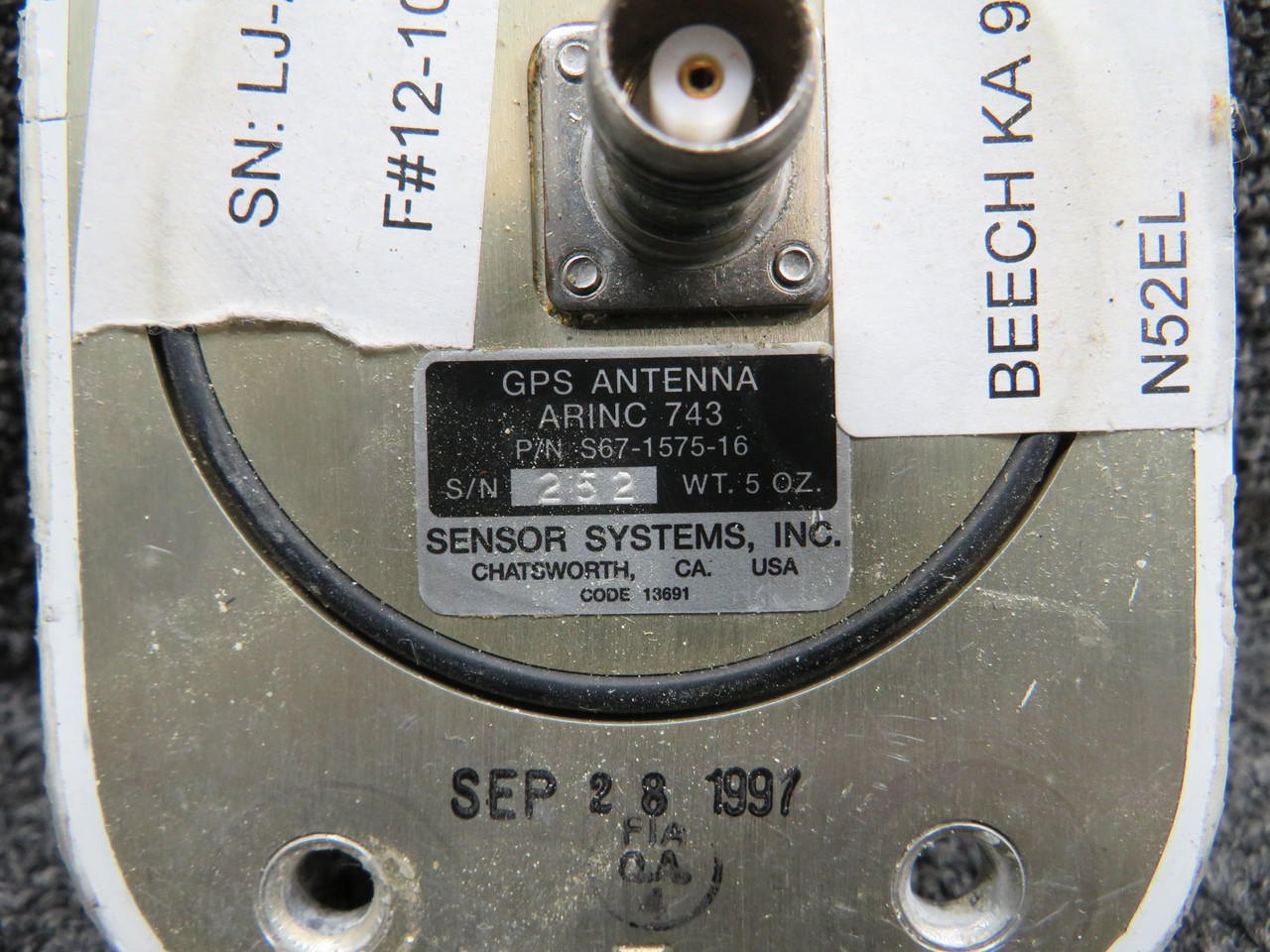 S67-1575-16 Sensor Systems ARINC 743 GPS Antenna Unit