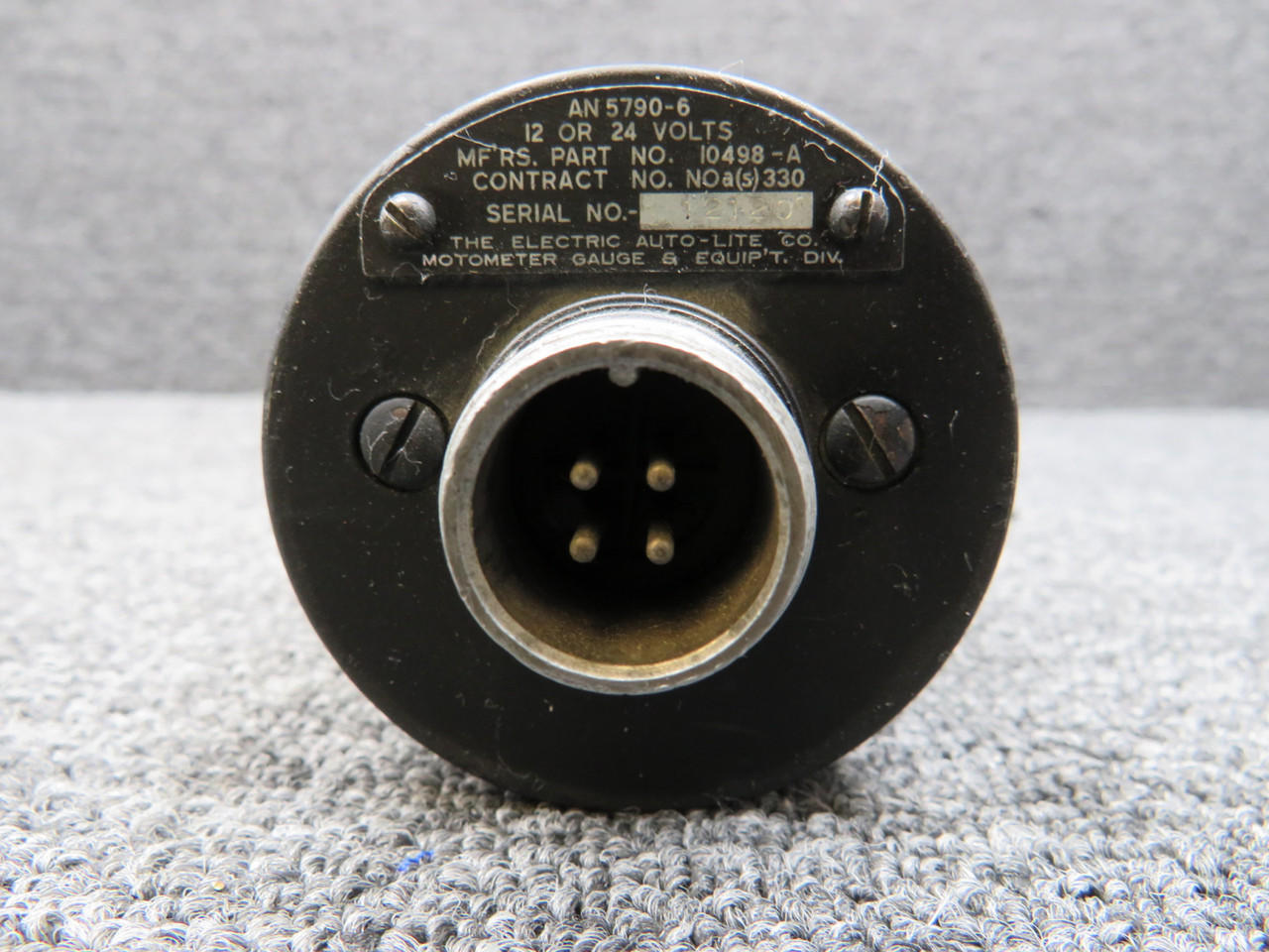 10498-A (Alter: 5790-6) Electric Auto-Lite Outside Air Temp Indicator ...