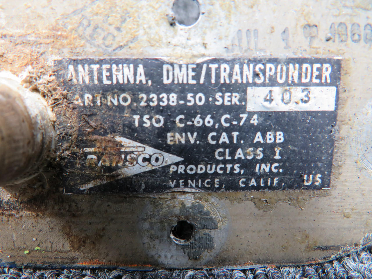 2338-50 Transco Worn Paint DME Blue Transponder Antenna