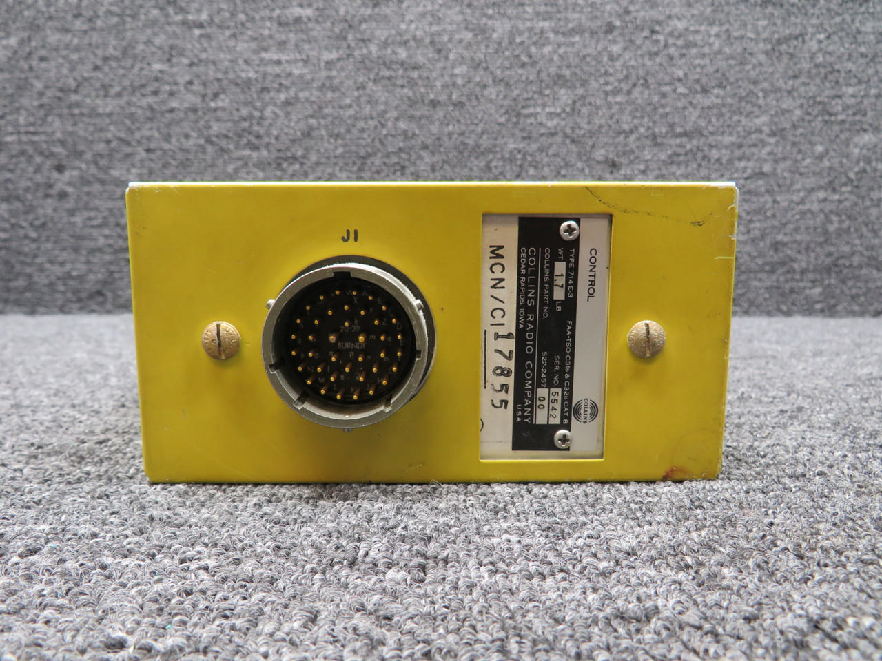 522-2457-00 Collins 714E-3 Frequency Control Unit Box (Worn Face)
