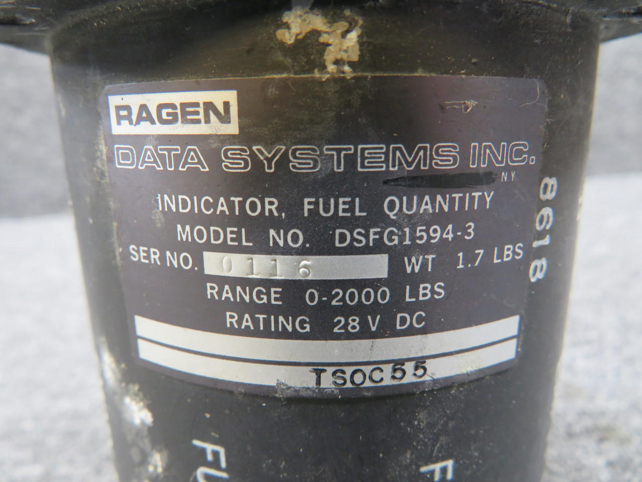 DSFG1594-3 Ragen Dual Fuel Quantity Indicator (Worn Paint) (28V)